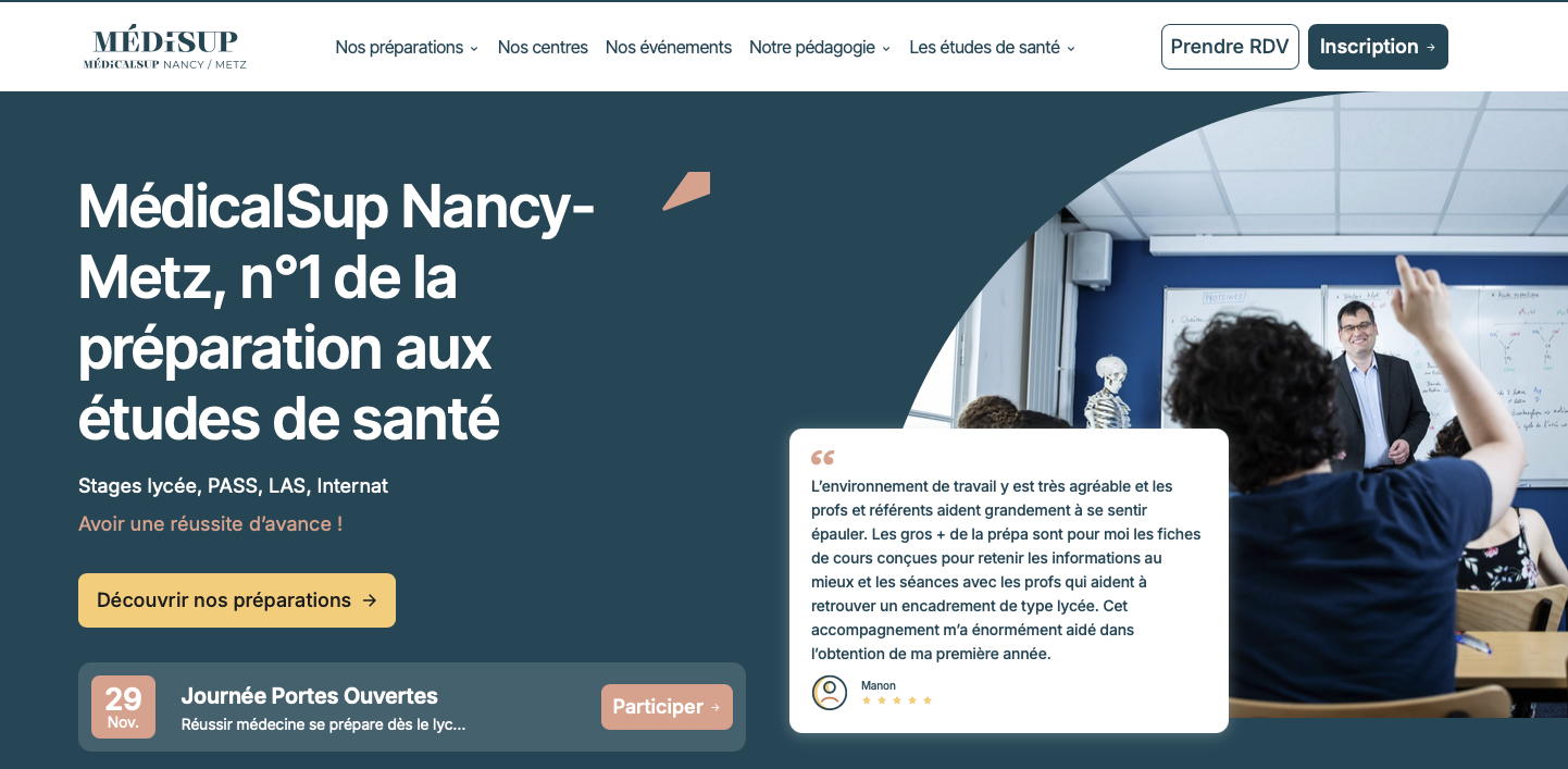 Médisup Nancy - La préparation aux études de Santé
