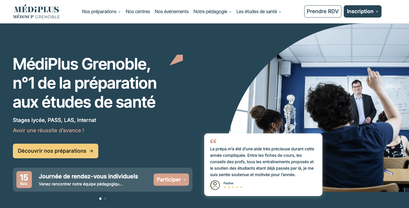 Médisup Grenoble - La préparation aux études de Santé